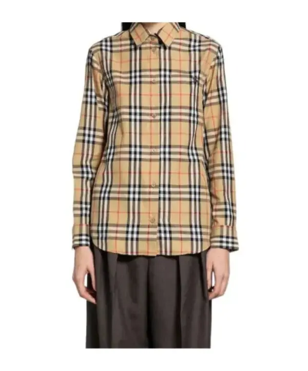 Burberry Long-sleeve Checked Shirt - Brown
