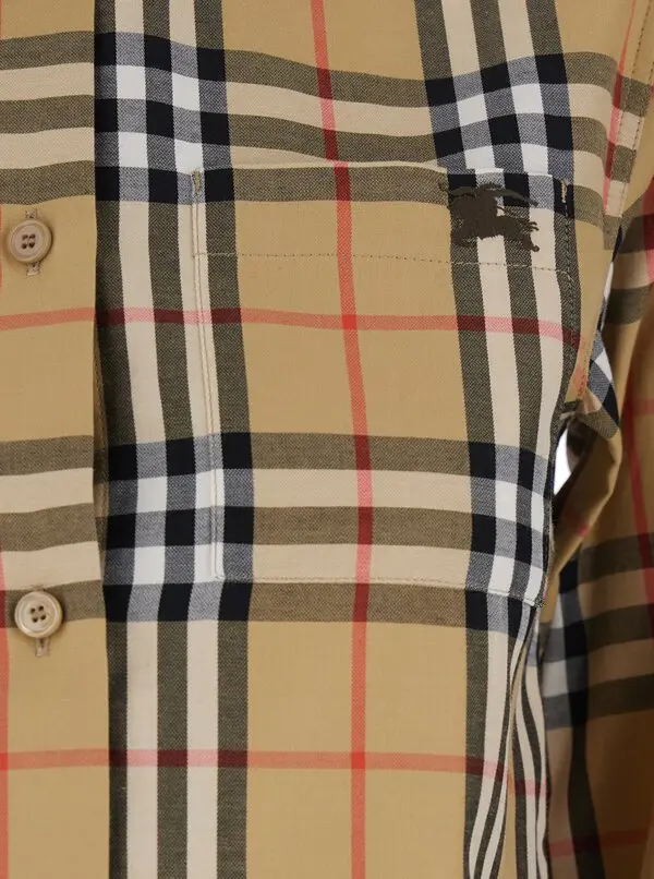 Burberry Long-sleeve Checked Shirt - Brown