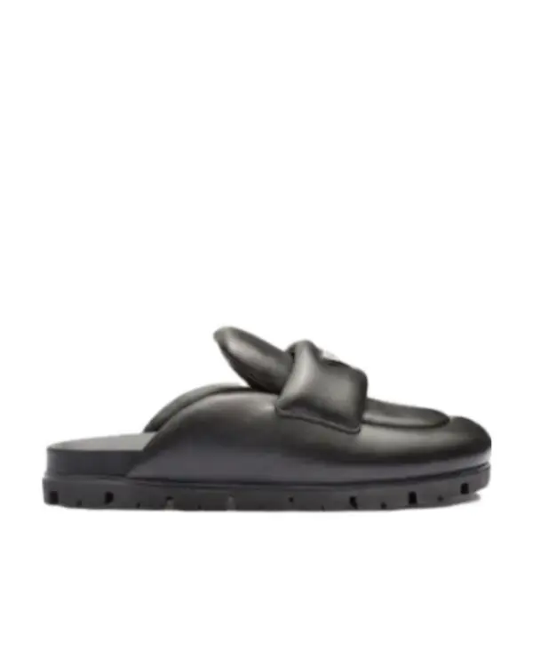 Prada Soft Padded Nappa Leather Sabots