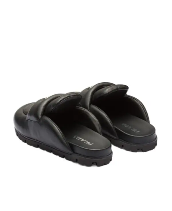 Prada Soft Padded Nappa Leather Sabots