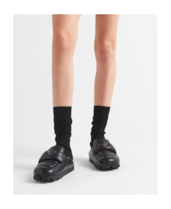 Prada Soft Padded Nappa Leather Sabots