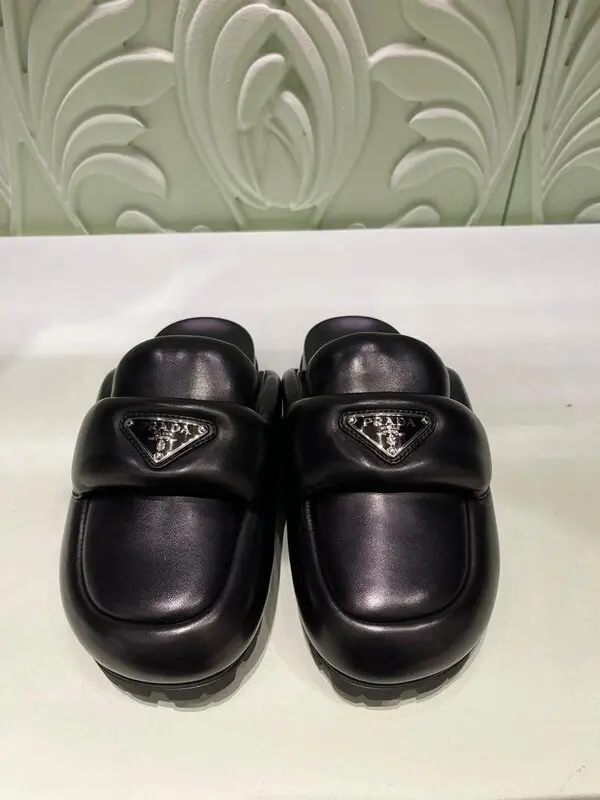Prada Soft Padded Nappa Leather Sabots