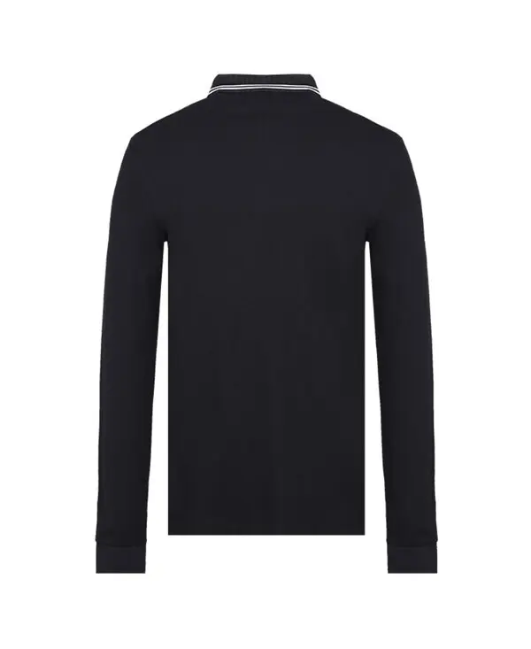 Emporio Armani Logo Long-sleeved Polo Shirt