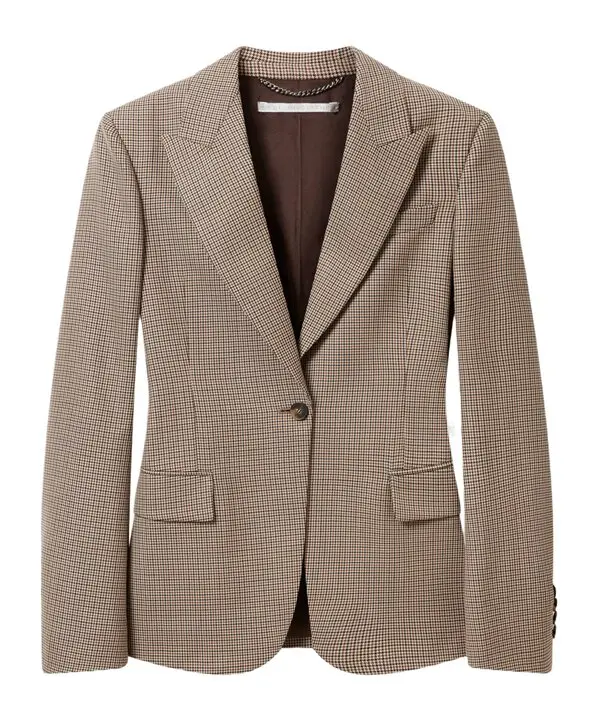 Stella McCartney Checked Single-breasted Blazer - Brown