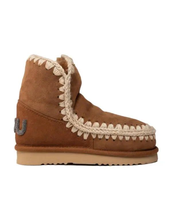 Mou Mouk Eskimo 18 Glitter Logo Slip-on Ankle Boots - Brown