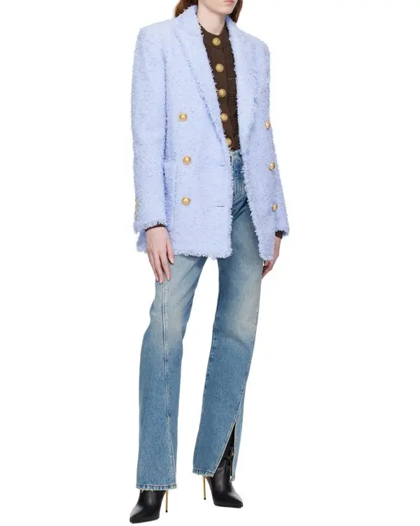 Balmain Front Slit Bootcut Jeans