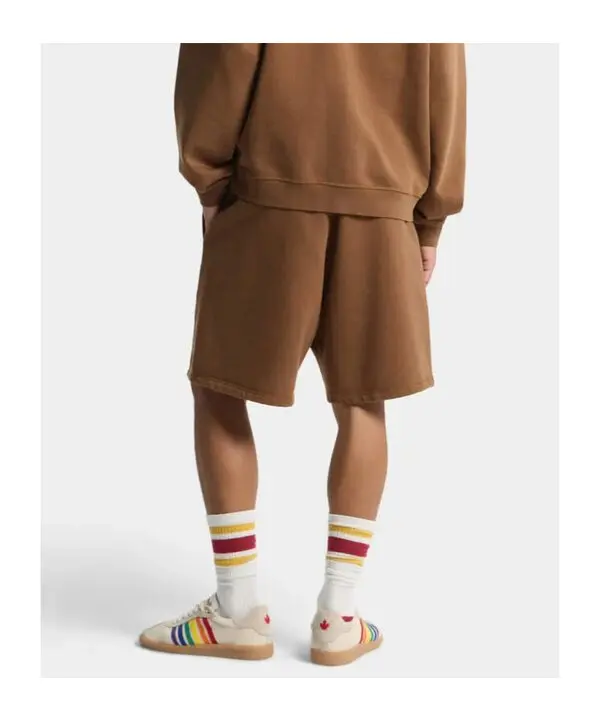 Dsquared2 Drawstring Embroidered-logo Track Shorts - Brown