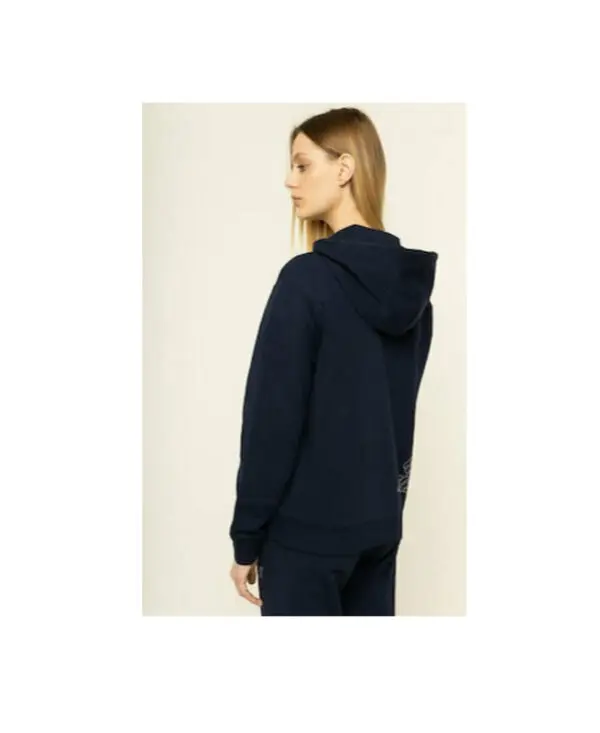EA7 Logo Zip-up Hooded Jacket - Black