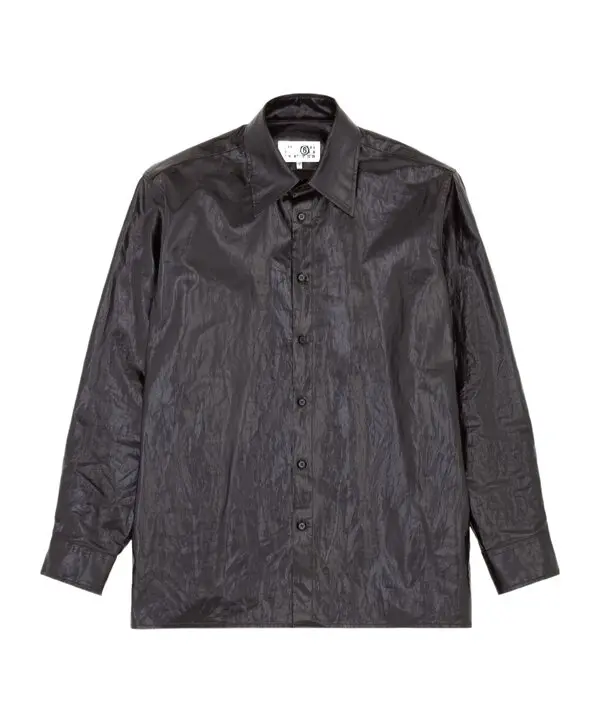 MAISON MARGIELA Shiny Coated Shirt - Brown