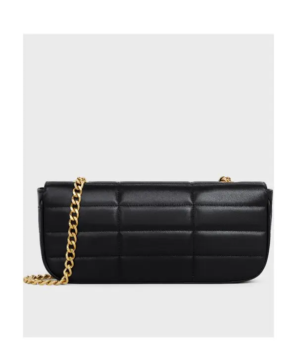 Celine Quilted Goatskin Long Chain Shoulder Bag