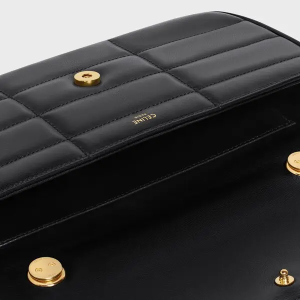 Celine Quilted Goatskin Long Chain Shoulder Bag