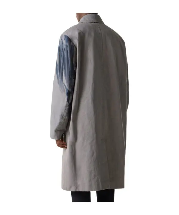 Dries Van Noten Elbow Shaped Loose Fit Coat - Grey