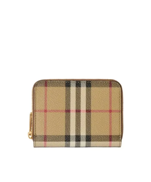 Burberry Vintage Check Zip-around Wallet - Archives Beige/heather Brown