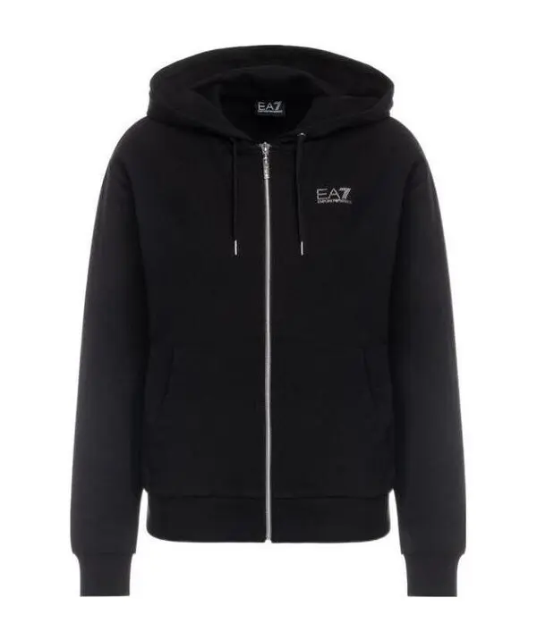 EA7 Logo Zip-up Hooded Jacket