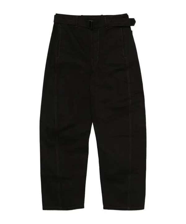 LEMAIRE Belted Jeans With Contrasting Seams - Black