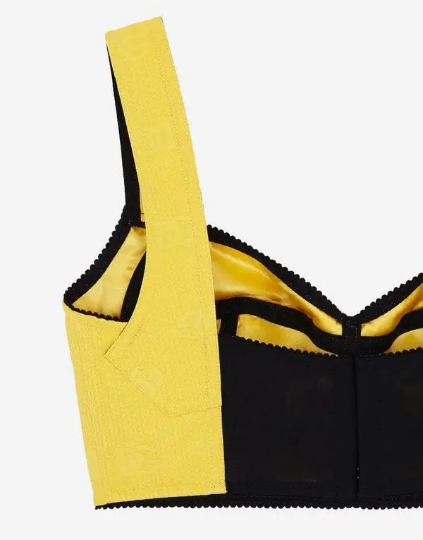 Dolce & Gabbana All-over Dg Logo Jacquard Corset Top
