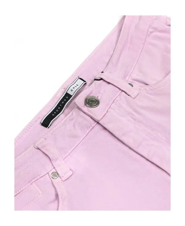 Sportmax Logo Detail Jeans - Pink