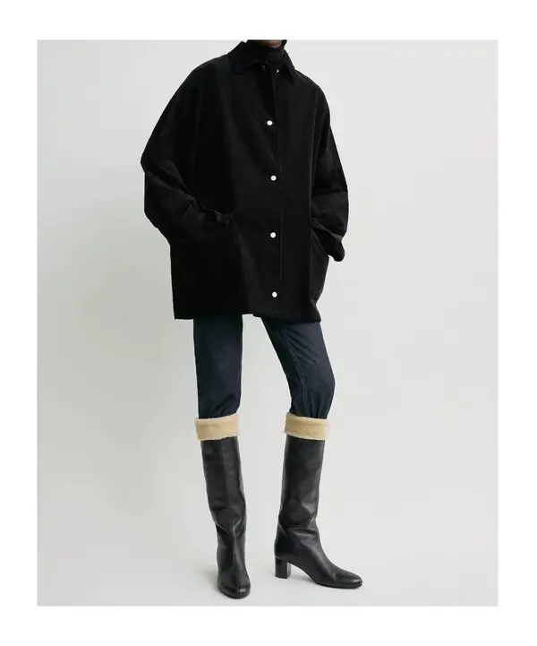 TOTEME Oversized Button-up Jacket - Black