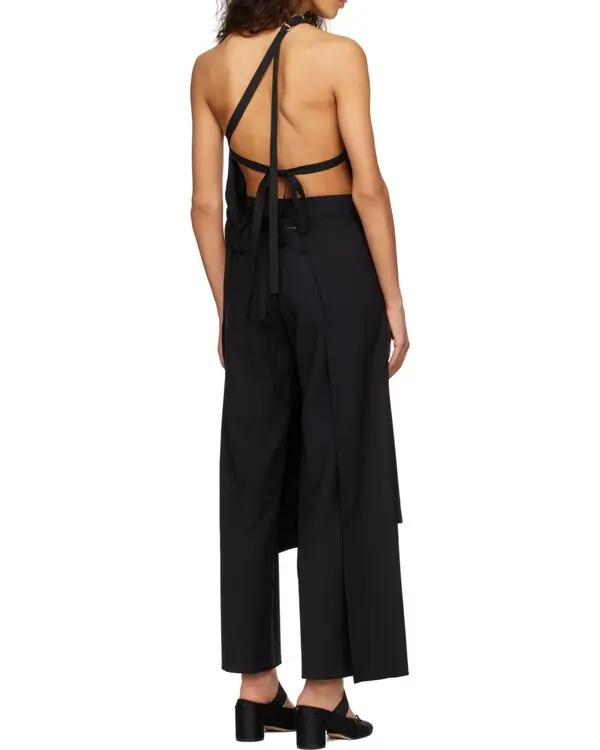 MAISON MARGIELA Asymmetrical Neck Open Back Top