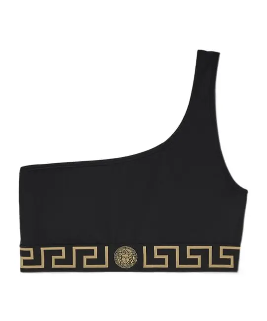 Versace Greca Border Bikini Top - Black