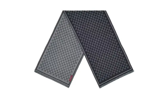 Gucci Gg Wool Scarf - Dark Blue