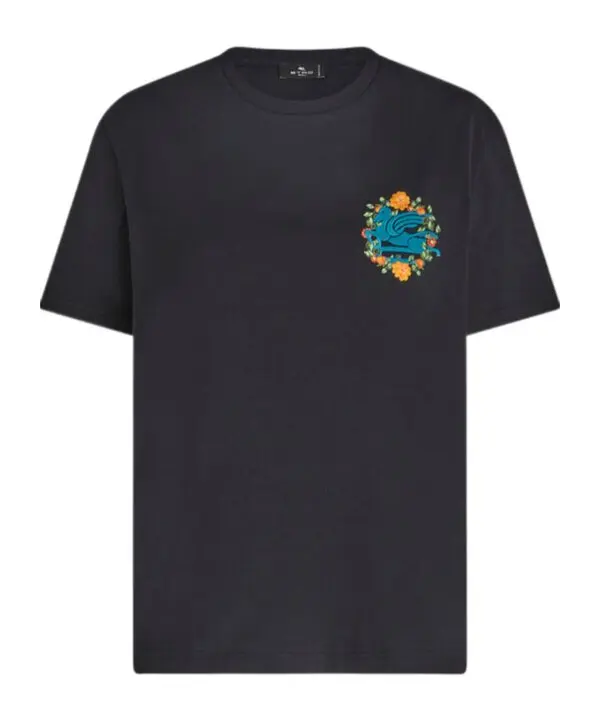Etro Pegaso Embroidered Crewneck T-shirt