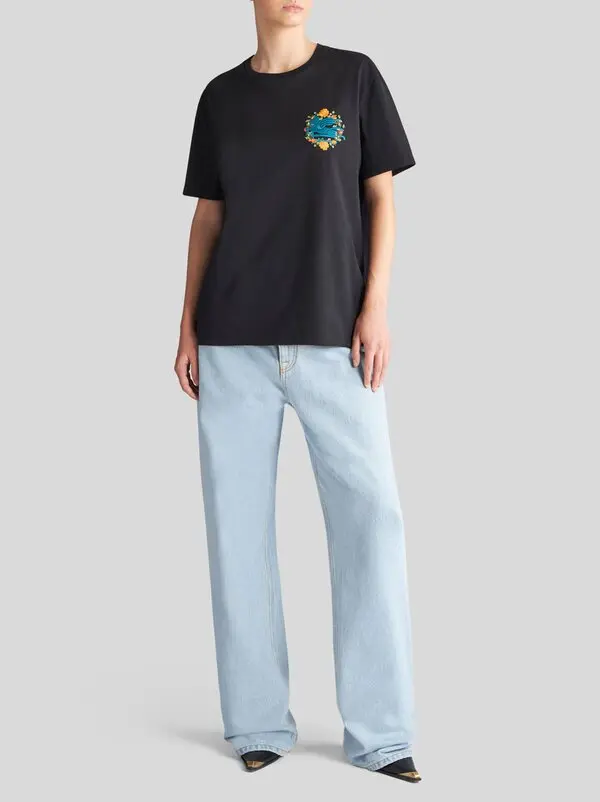 Etro Pegaso Embroidered Crewneck T-shirt