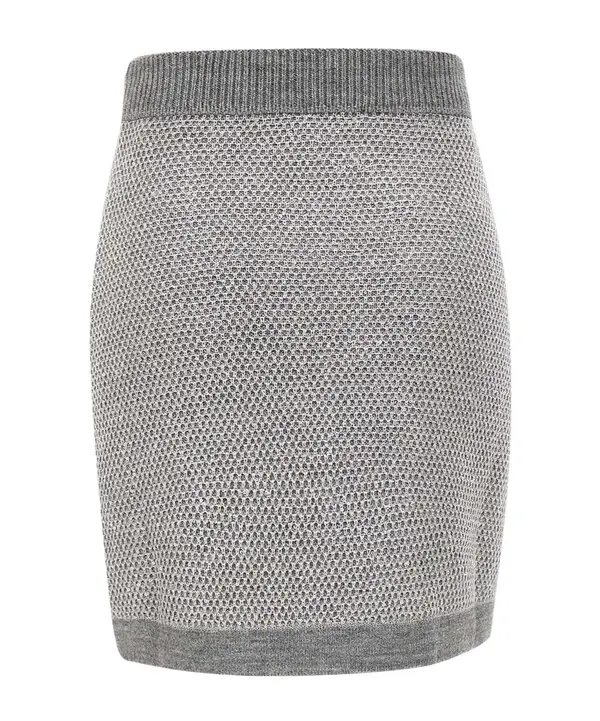 Elisabetta Franchi Sequined Knit Skirt - Gray