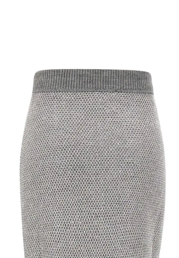 Elisabetta Franchi Sequined Knit Skirt - Gray