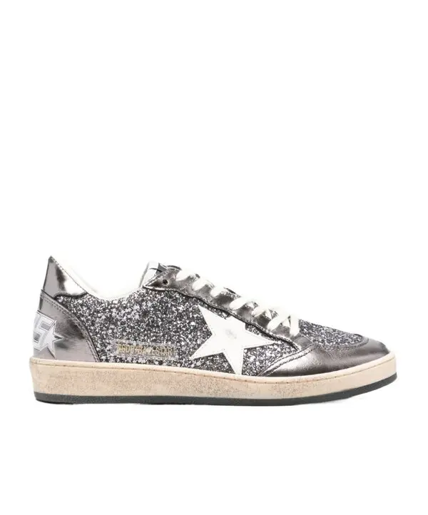 GOLDEN GOOSE Ball Star Glittered Sneakers - Purple