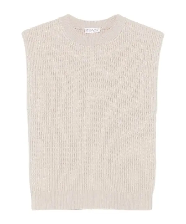 Brunello Cucinelli Ribbed Knit Sleeveless Vest