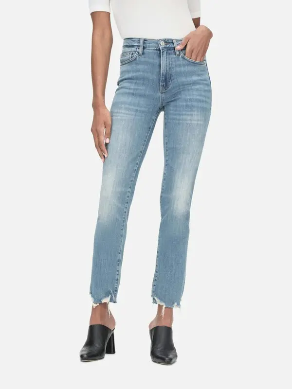 FRAME Le High Straight Leg Jeans - Blue