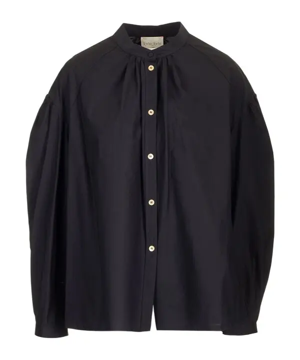 FORTE_FORTE Cotton Popline Shirt - Blue