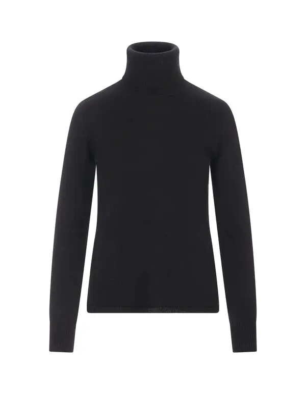 Max Mara Roll-neck Knitted Jumper - Black