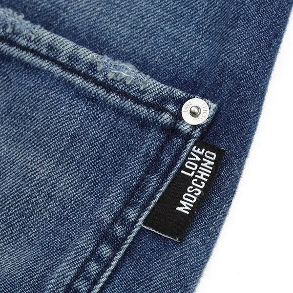 Moschino Denim Skirt With Double Pocket Design