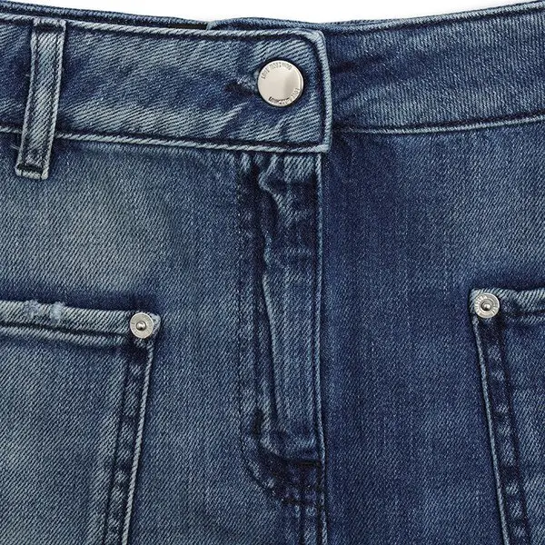 Moschino Denim Skirt With Double Pocket Design