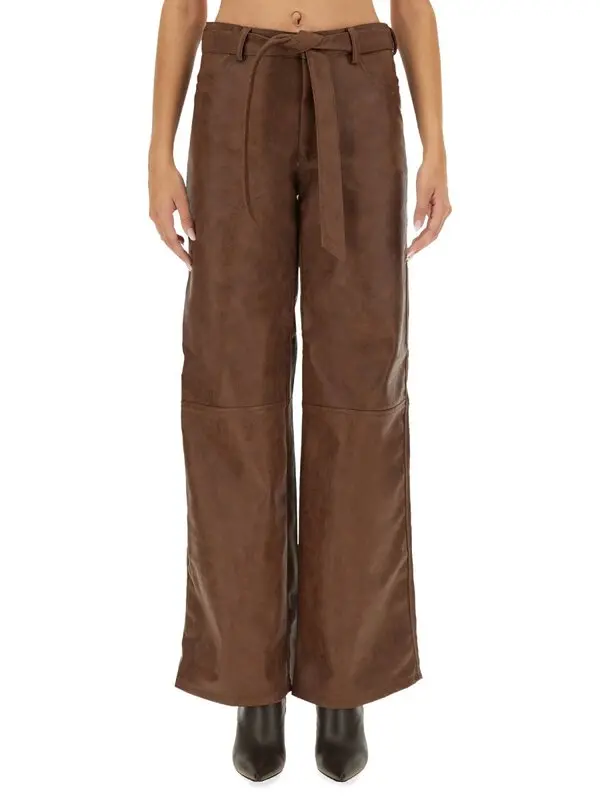 Baum Und Pferdgarten Wide Leg Trousers With Belt Loops And Pockets - Brown