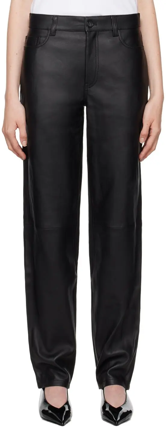 TOTEME Leather 5-pocket Trousers