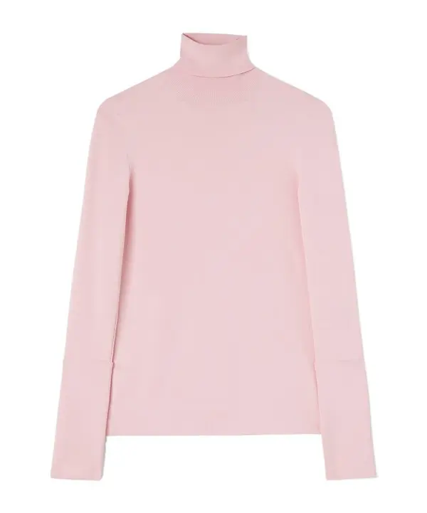 JIL SANDER High-neck Ribbed Sweater - Marshmallow
