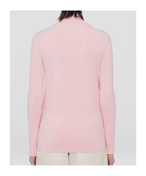 JIL SANDER High-neck Ribbed Sweater - Marshmallow