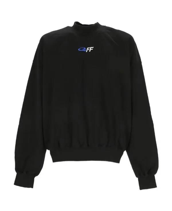 Off-White Exactly The Opposite" Logo Embroidered Crewneck Sweatshirt