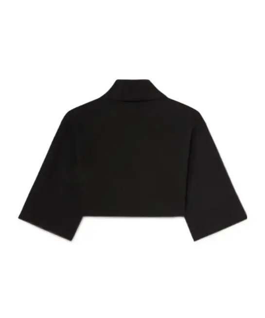 Palm Angels Cropped Logo Embroidered Polo Shirt