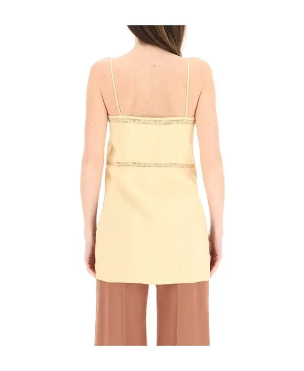 Chloé Lace-trim High-low Camisole