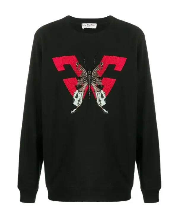 Givenchy Butterfly Motif Crewneck Sweater