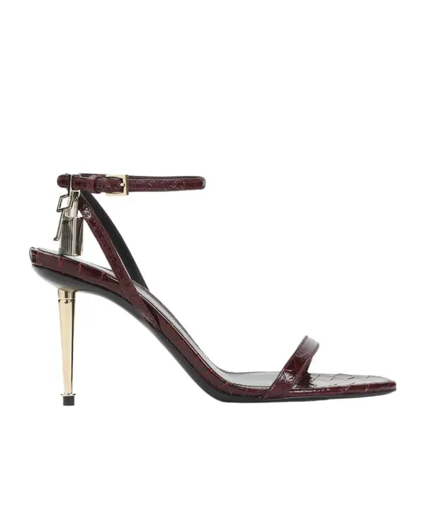 TOM FORD Ankle Strap High Heel Sandals With Metal Hardware - Multicolor