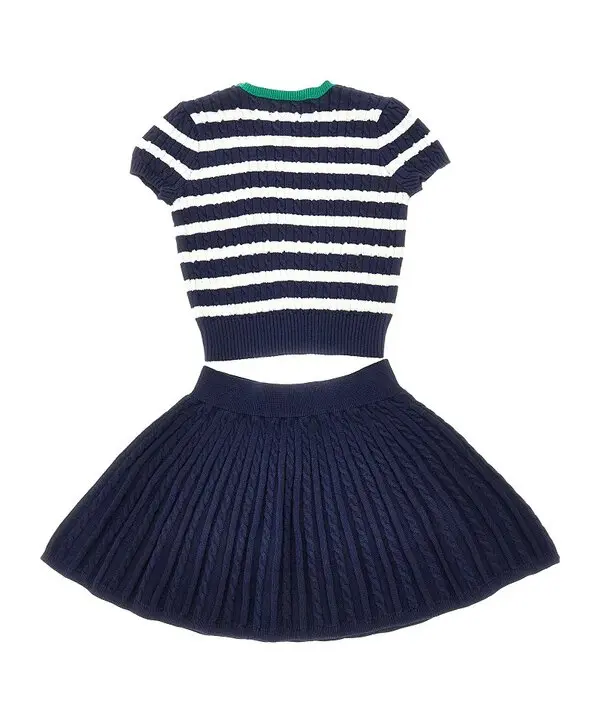 Ralph Lauren Knitted Sweater And Skirt Set