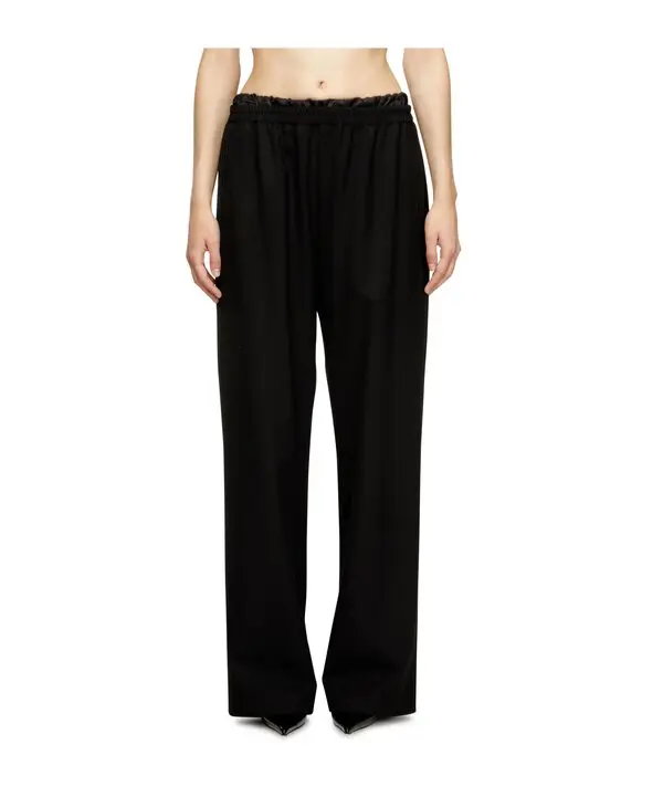 DIESEL® Wide-leg Trousers With Drawstring Waist