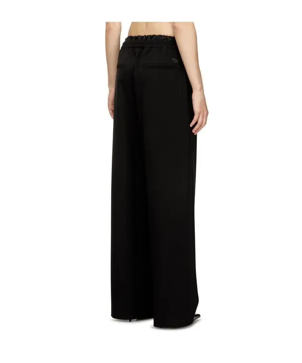 DIESEL® Wide-leg Trousers With Drawstring Waist