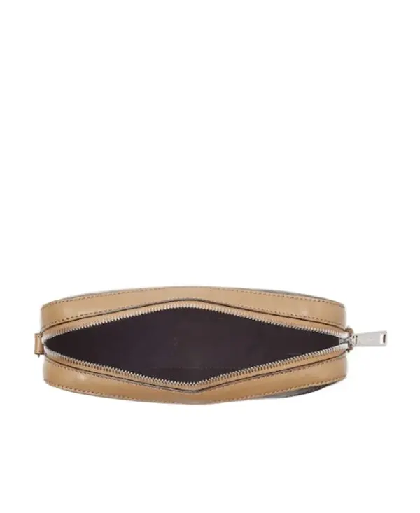 Fendi Monogram Paneled Messenger Bag - Nude
