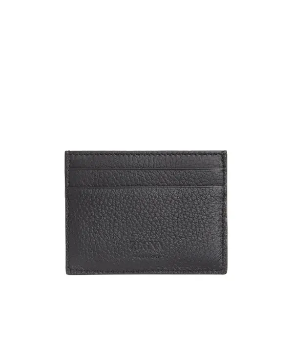 Zegna Logo Embossed Card Holder